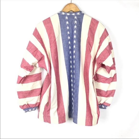 Vintage | Jackets & Coats | Vintage Late7s Americana Folk Art Cardigan ...